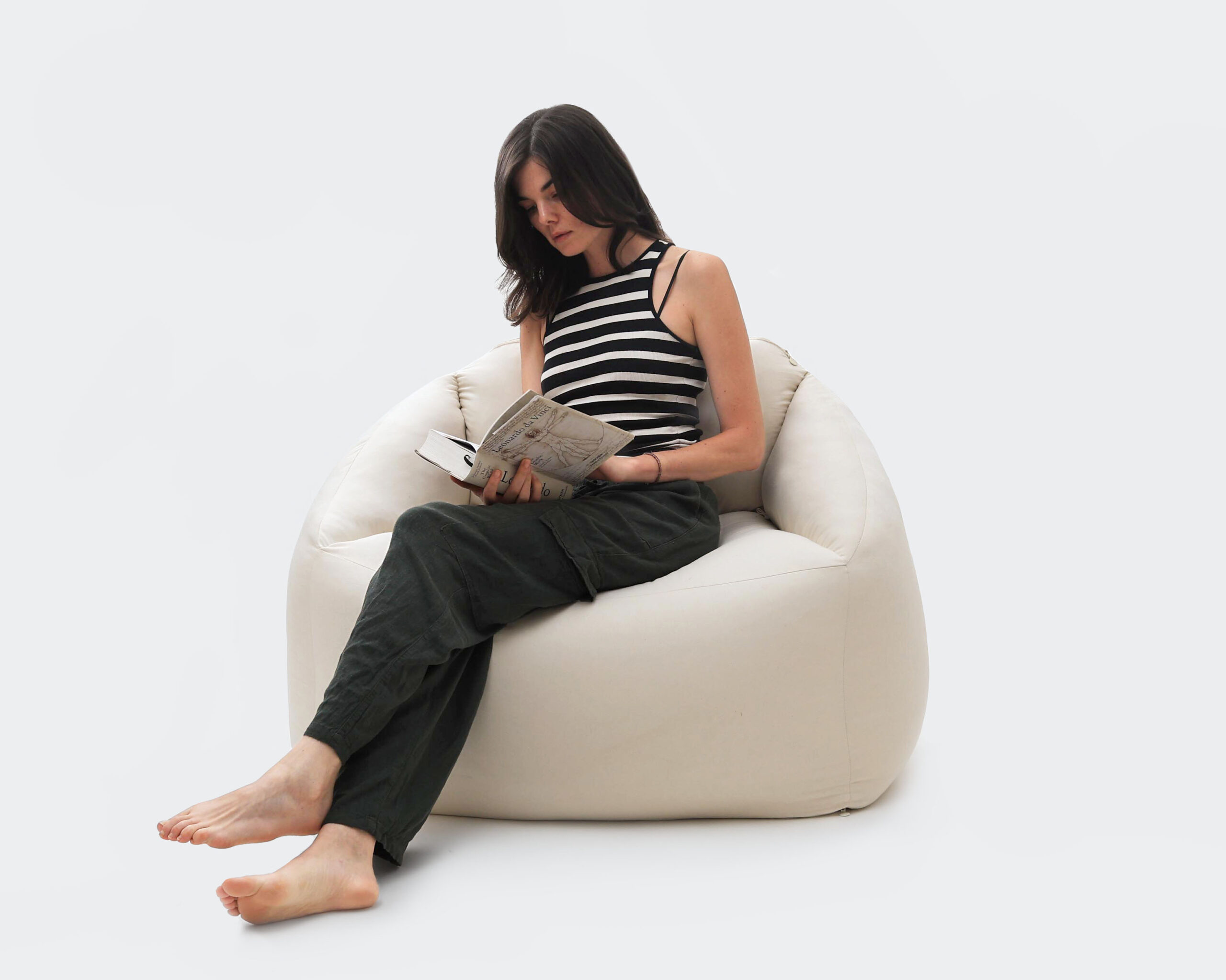 Sillón puf de lana – EN OFERTA, sin COV | Home of Wool